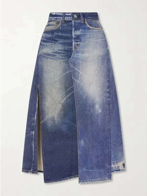 Our Legacy Craft Denim Midi Skirt - Blue