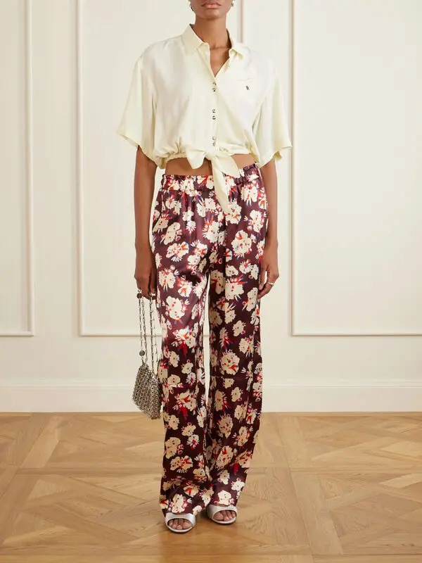 Rabanne Logo-embellished Knotted Blouse