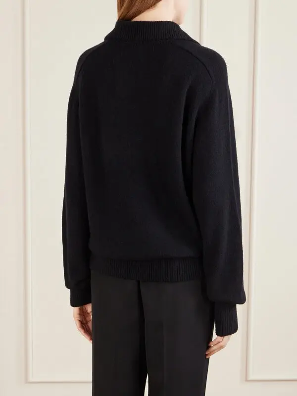 Khaite Jackson Wool And Cashmere-blend Sweater - Black