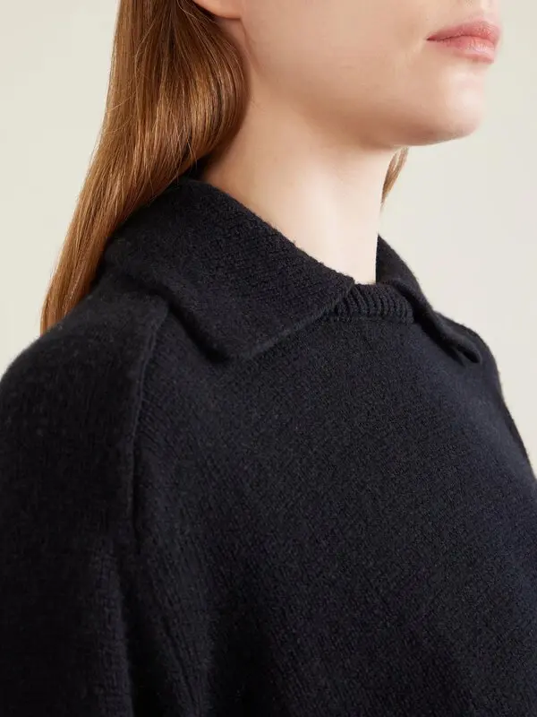 Khaite Jackson Wool And Cashmere-blend Sweater - Black