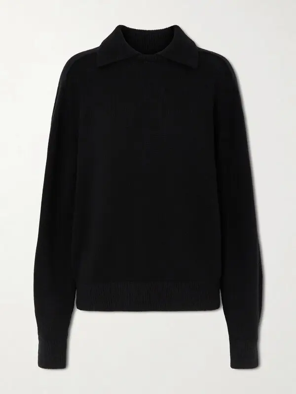 Khaite Jackson Wool And Cashmere-blend Sweater - Black