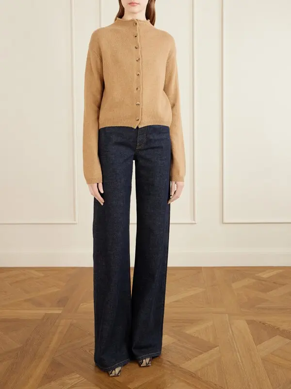 Khaite Annora Merino Wool And Cashmere-blend Cardigan