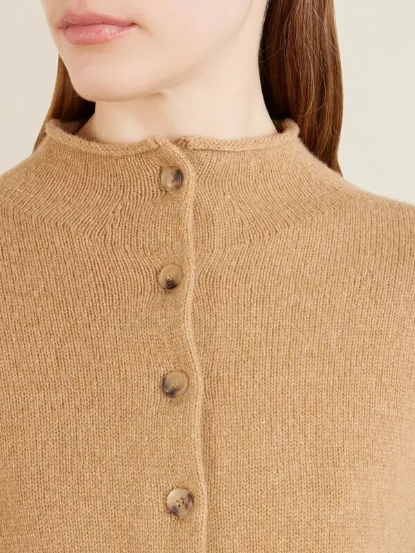 Khaite Annora Merino Wool And Cashmere-blend Cardigan