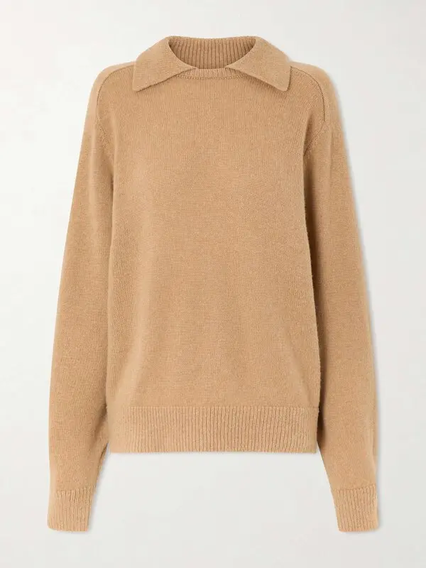 Khaite Jackson Wool And Cashmere-blend Sweater - Beige