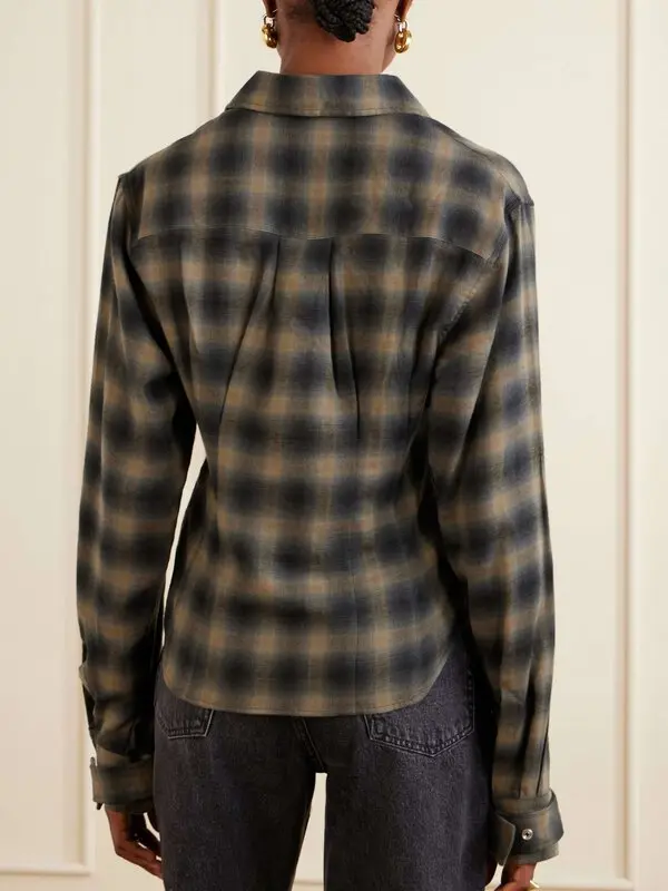Our Legacy Envelop Checked Cotton And Wool-blend Shirt