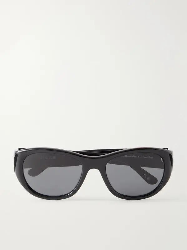 Lié Studio Lee Oval-frame Acetate Sunglasses - Black