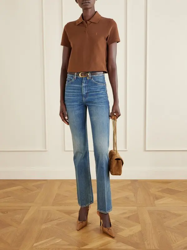 Saint Laurent High-waisted Five-pocket Jeans - Blue
