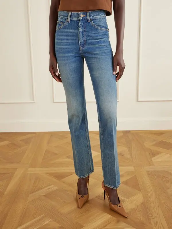 Saint Laurent High-waisted Straight-leg Jeans