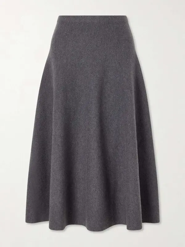 Brandon Maxwell The Miller Wool-felt Midi Skirt