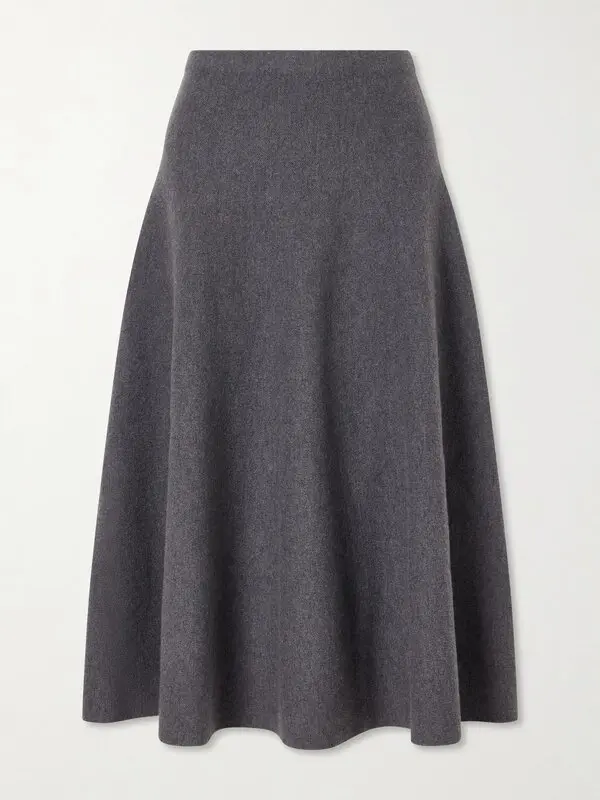 Brandon Maxwell Miller Wool Midi Skirt