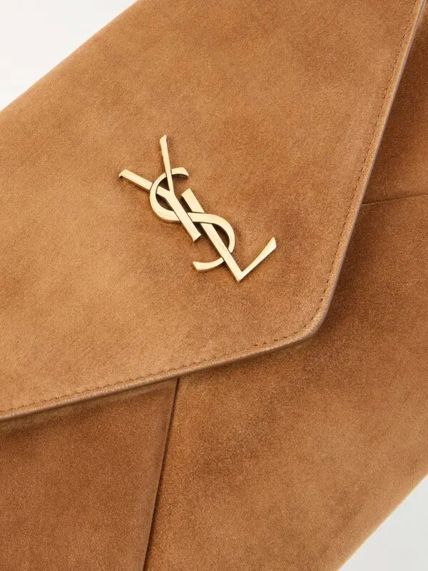 Saint Laurent Cassandre Suede Clutch