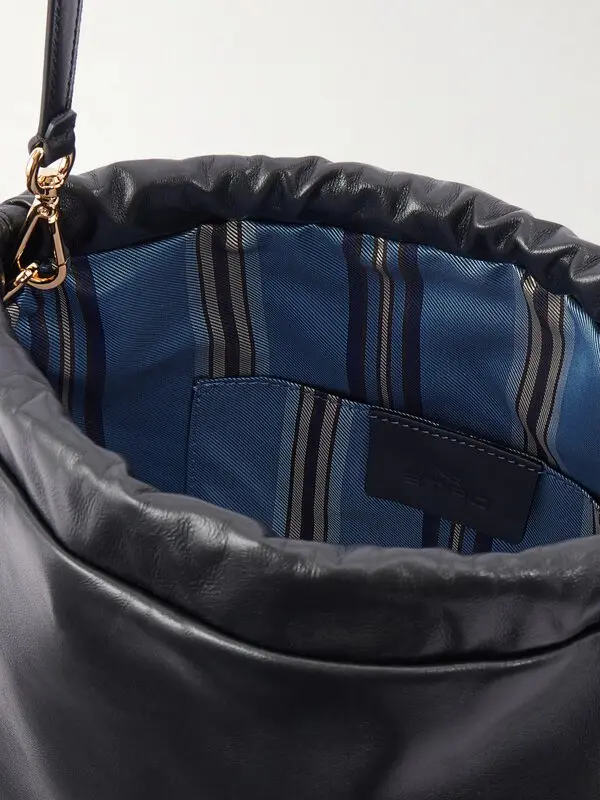 Etro Kalispera Tasseled Leather Shoulder Bag - Black