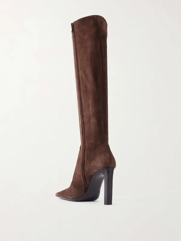 Saint Laurent Francoise 95 Suede Knee Boots