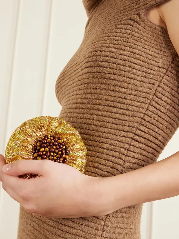 Judith Leiber Sunflower Crystal-embellished Clutch