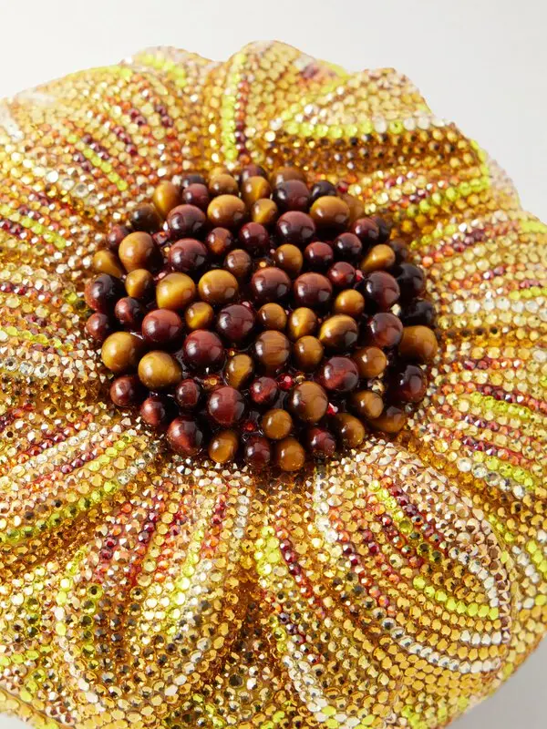 Judith Leiber Sunflower Crystal-embellished Clutch