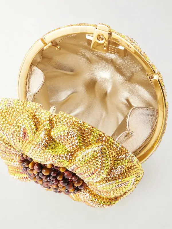 Judith Leiber Sunflower Crystal-embellished Clutch