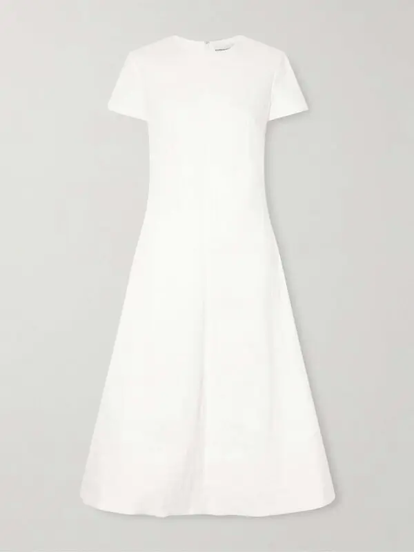 Brandon Maxwell The Ridley Linen-blend Midi Dress