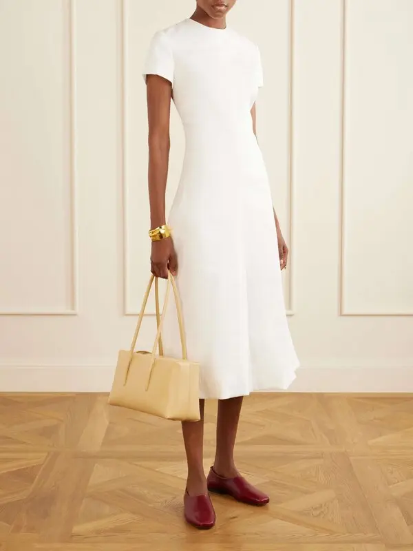 Brandon Maxwell The Ridley Linen-blend Midi Dress