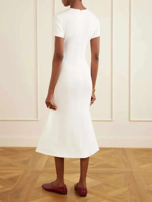 Brandon Maxwell The Ridley Linen-blend Midi Dress