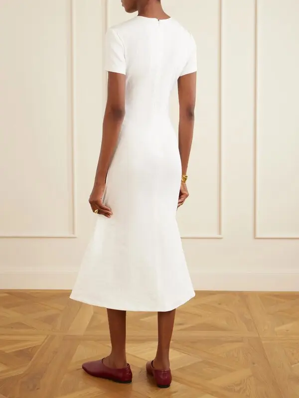 Brandon Maxwell The Ridley Linen-blend Midi Dress