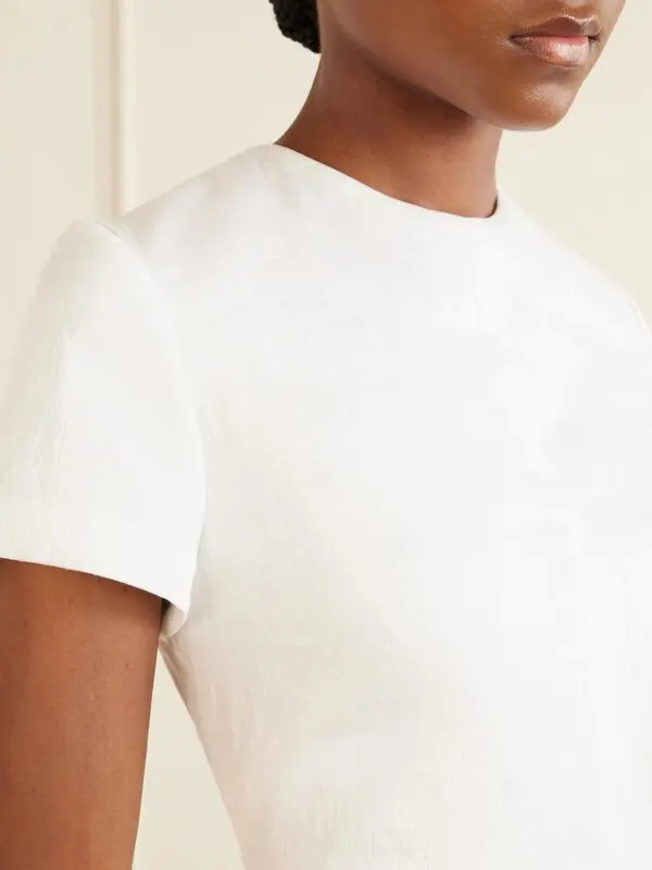 Brandon Maxwell The Ridley Linen-blend Midi Dress