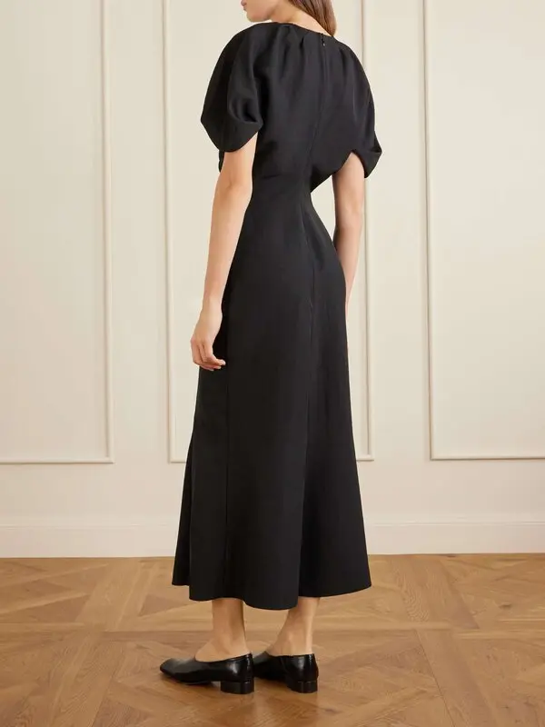Khaite Ria Woven Midi Dress