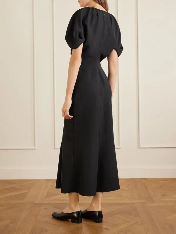 Khaite Ria Woven Midi Dress