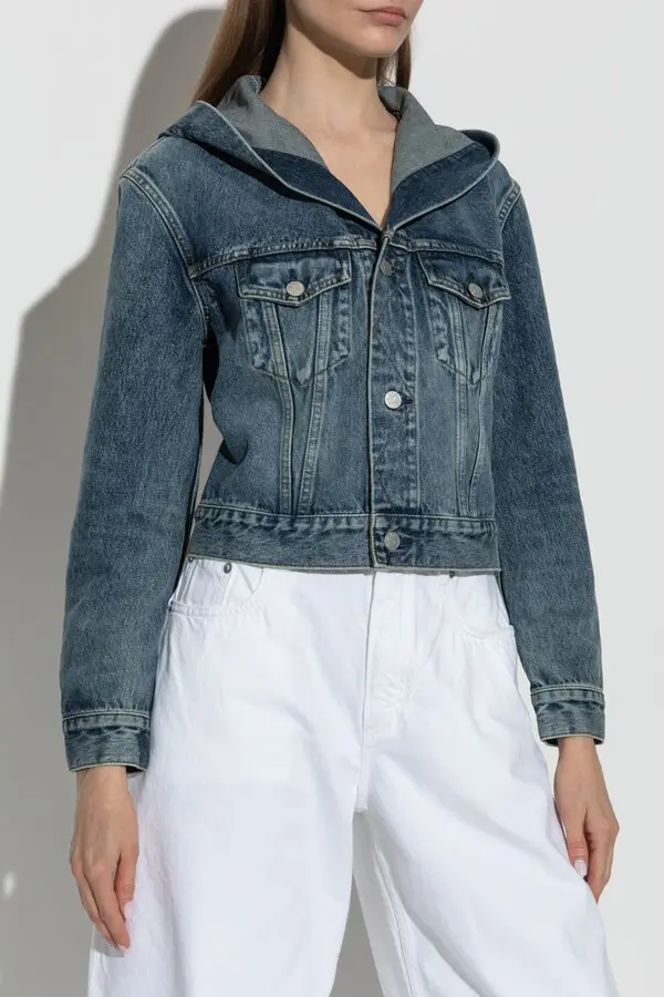 Alaïa Denim Jacket With Hood