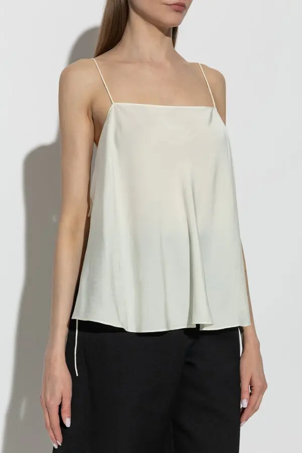 Alaïa Satin Top Tied At The Sides