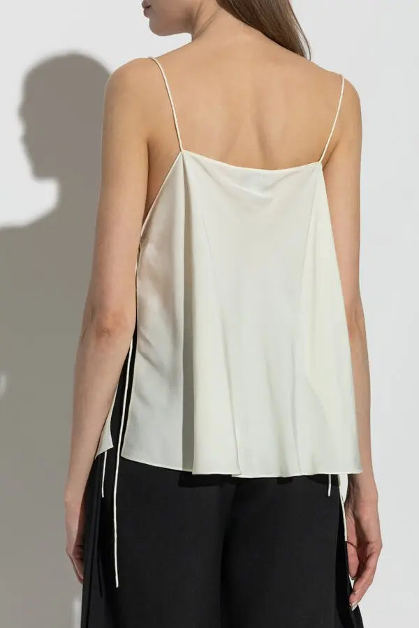 Alaïa Satin Top Tied At The Sides
