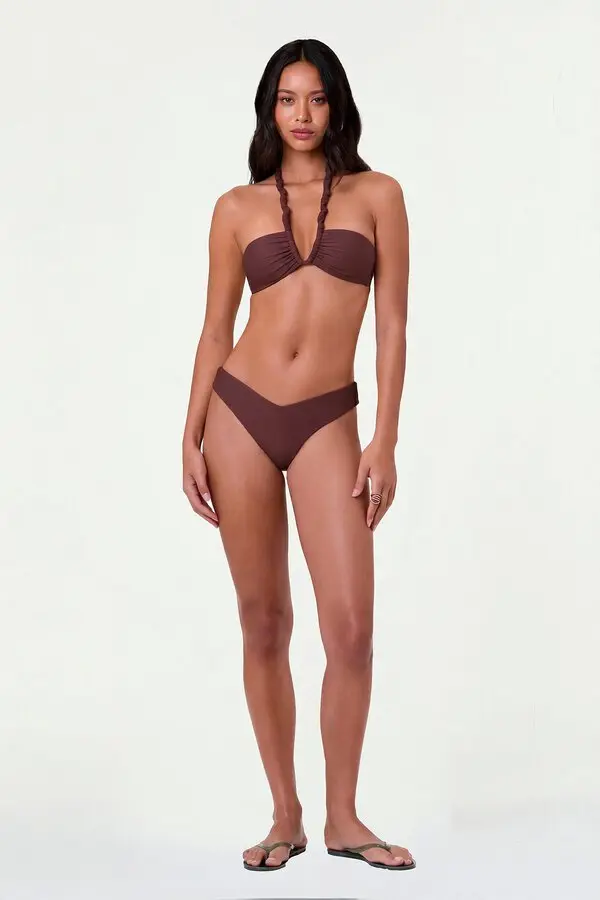 NICHOLAS Ondine Macrame Bikini - Espresso
