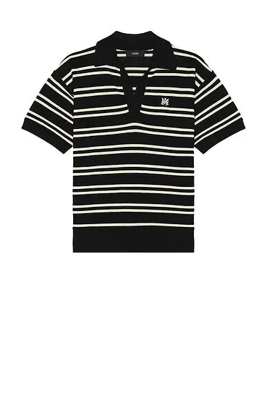 Amiri Ma Stripe Knit Polo