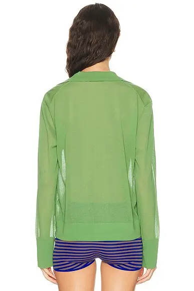 FRAME The Collared Cardigan - Peridot
