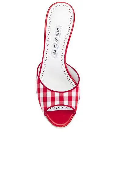 Manolo Blahnik Jadara 70 Gingham Sandal