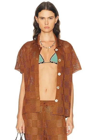 Calle Del Mar Checkers Short Sleeve Shirt