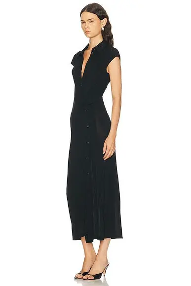 Helmut Lang Short Sleeve Button-up Dress