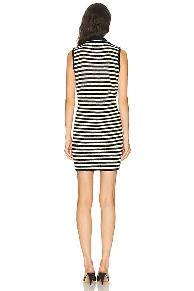 Altuzarra Striped Knit Mini Dress - Black