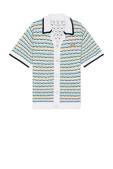 Casablanca Tuck Stitch Short Sleeve Shirt