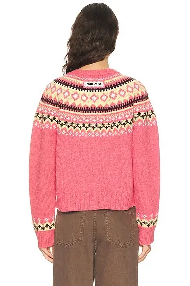 Miu Miu Wool Fairisle Knit Sweater