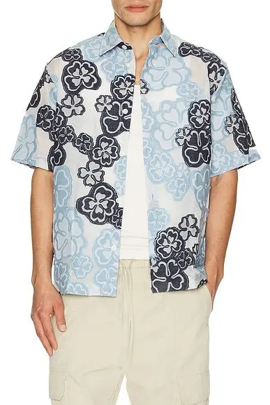 Nn07 Freddy Short Sleeve Shirt 50075 - Blue Multi