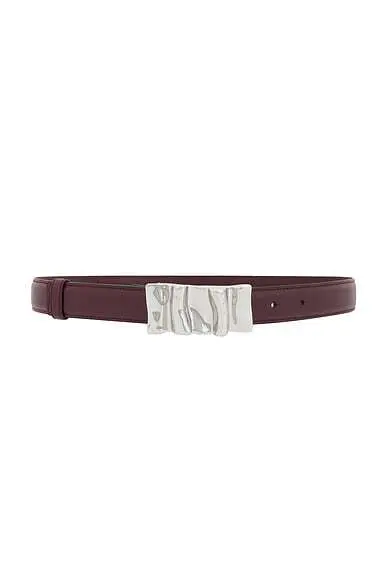 Altuzarra Organic Buckle Belt - Deep Cherry