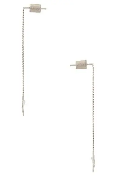 JIL SANDER Star Drop Earrings - Silver