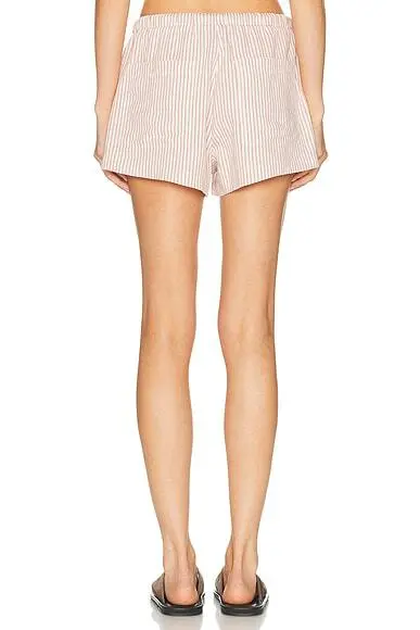 Citizens Of Humanity Este Drawstring Shorts - Raspberry Stripe