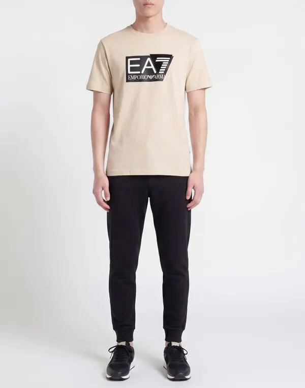 EA7 T-shirt Size Cotton, Elastane - Beige