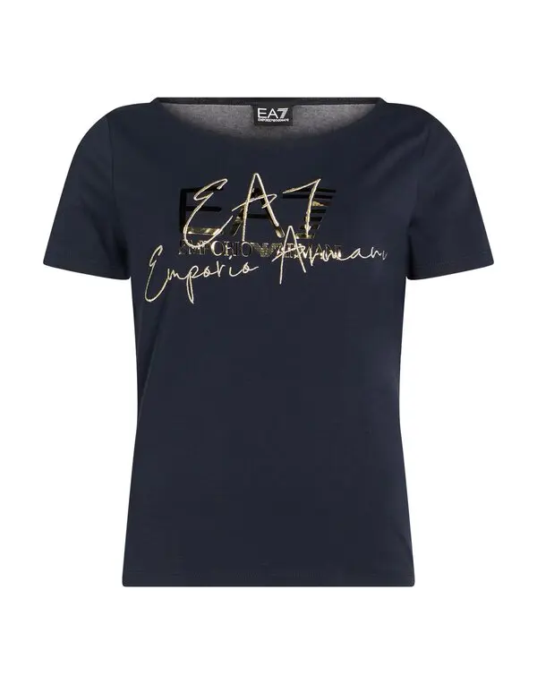 EA7 Cotton Elastane T-shirt - Blue