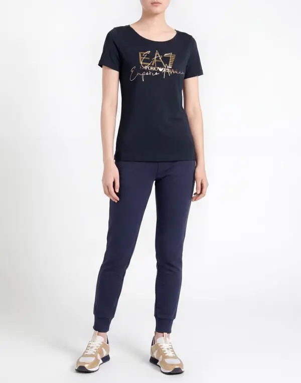 EA7 Cotton Elastane T-shirt - Blue