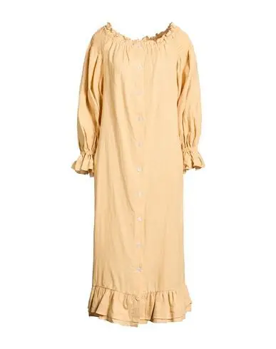 Sleeper Linen Midi Dress - Beige