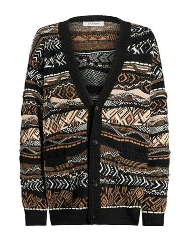 LANEUS Jacquard-knit Cardigan - Beige