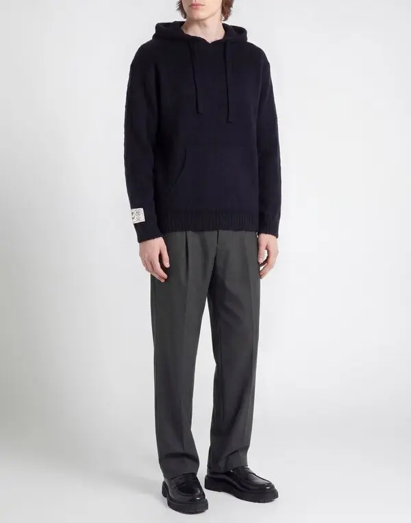 FAMILY FIRST Mohair Wool Blend Hooded Sweater