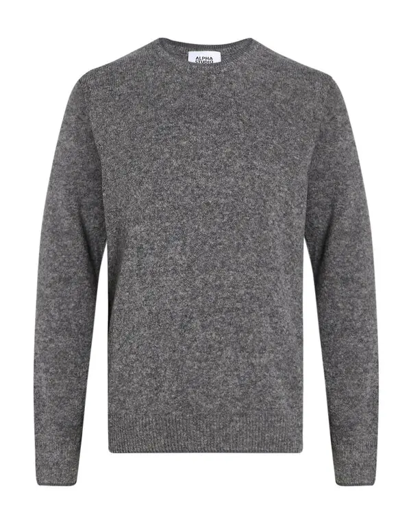 Alpha Studio Virgin Wool And Polyamide Sweater - Grey
